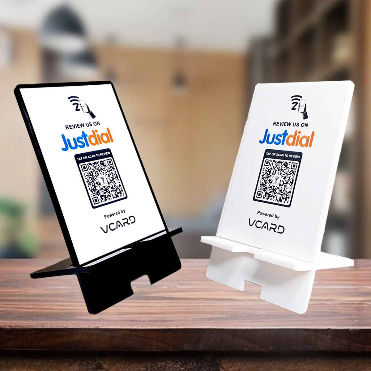 THECARD Justdial Review NFC Standee: Connect with Customers - THECARD India