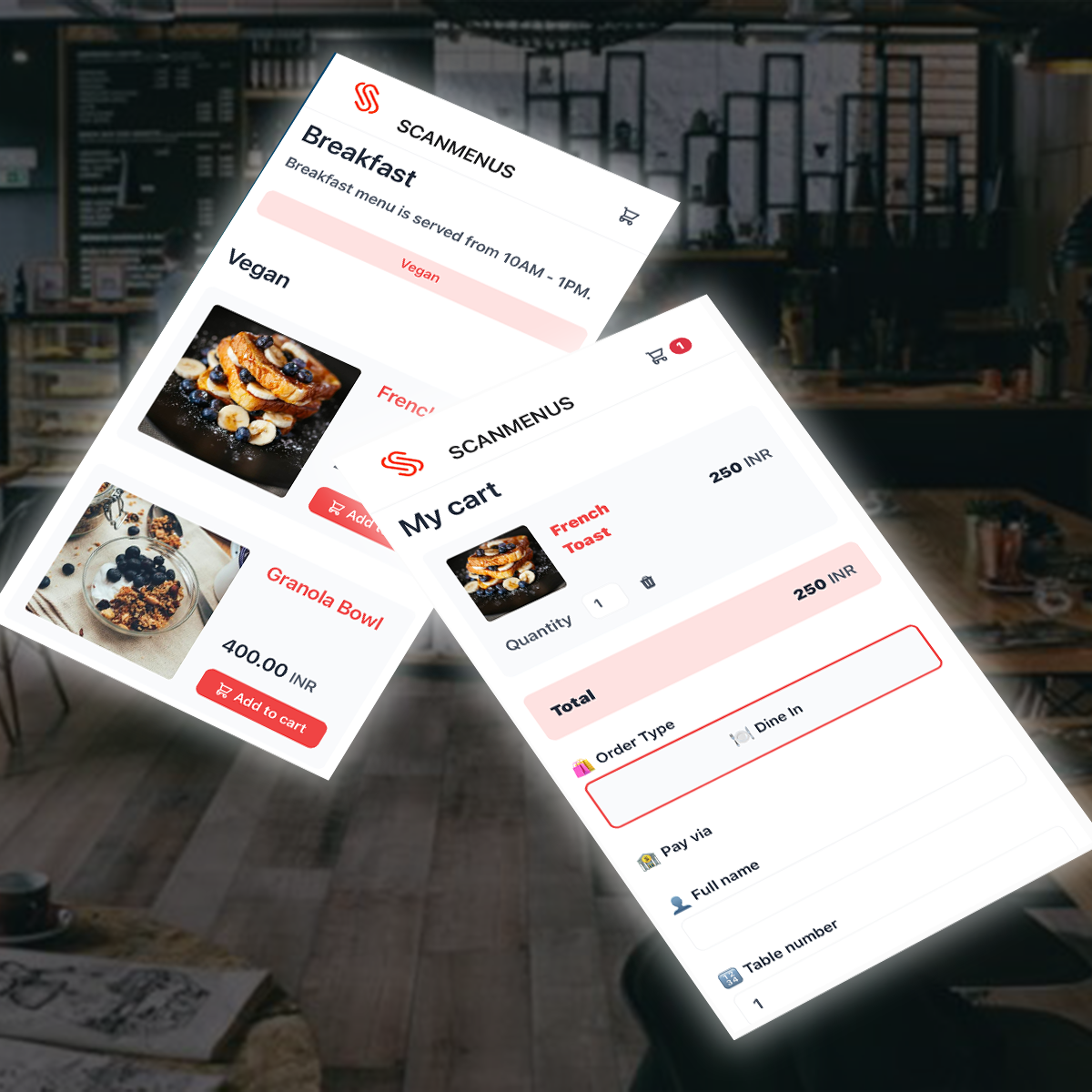 SCANMENUS Smart QR Code Menus for Dining - THECARD - NFC Visiting Cards